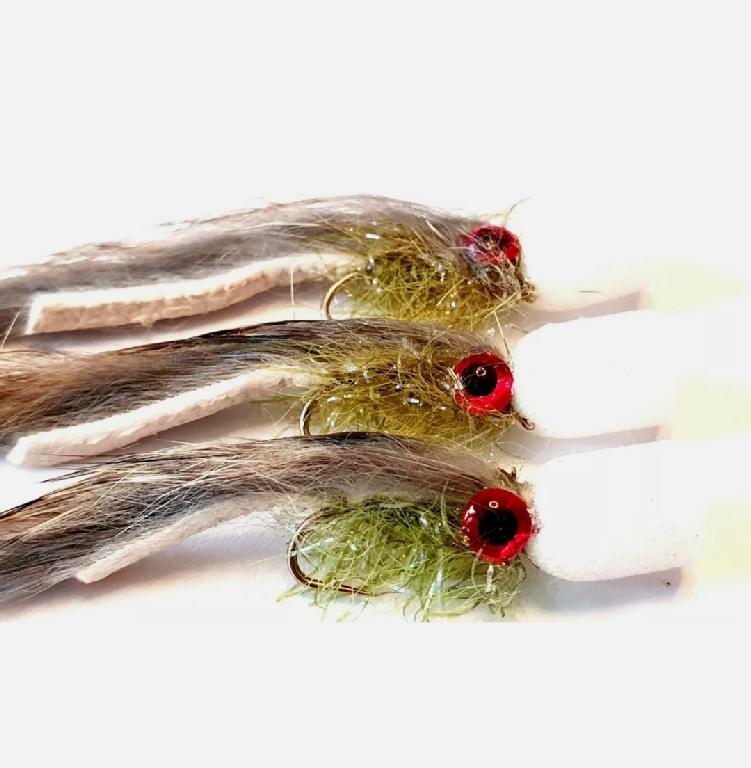 Iain Barr's Fly Fishing Shopping Cart - Olive Straggle Popper Minkies